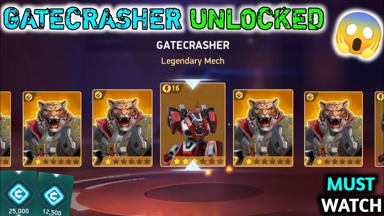 Gatecrasher Mech🎉 and Chimera Pilot Unlocked🔥||Technical gaming - YouTube