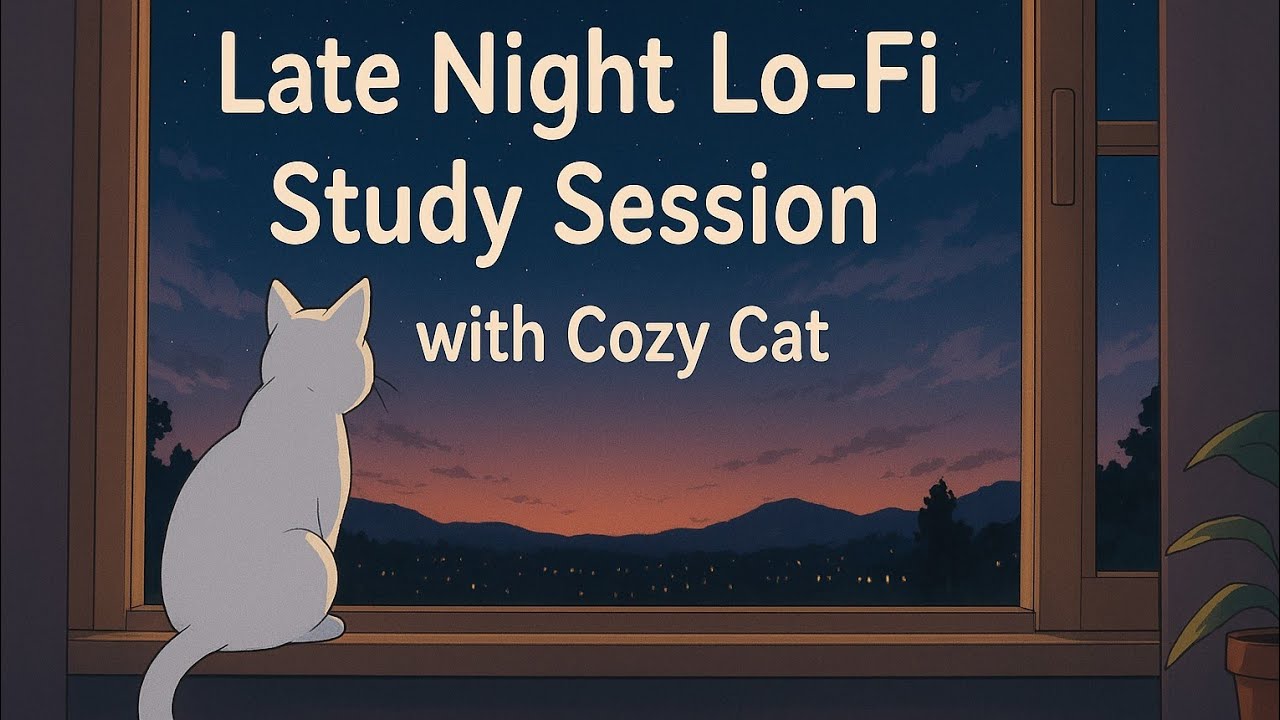 Late Night Lo-Fi Study Session with Cozy Cat - YouTube
