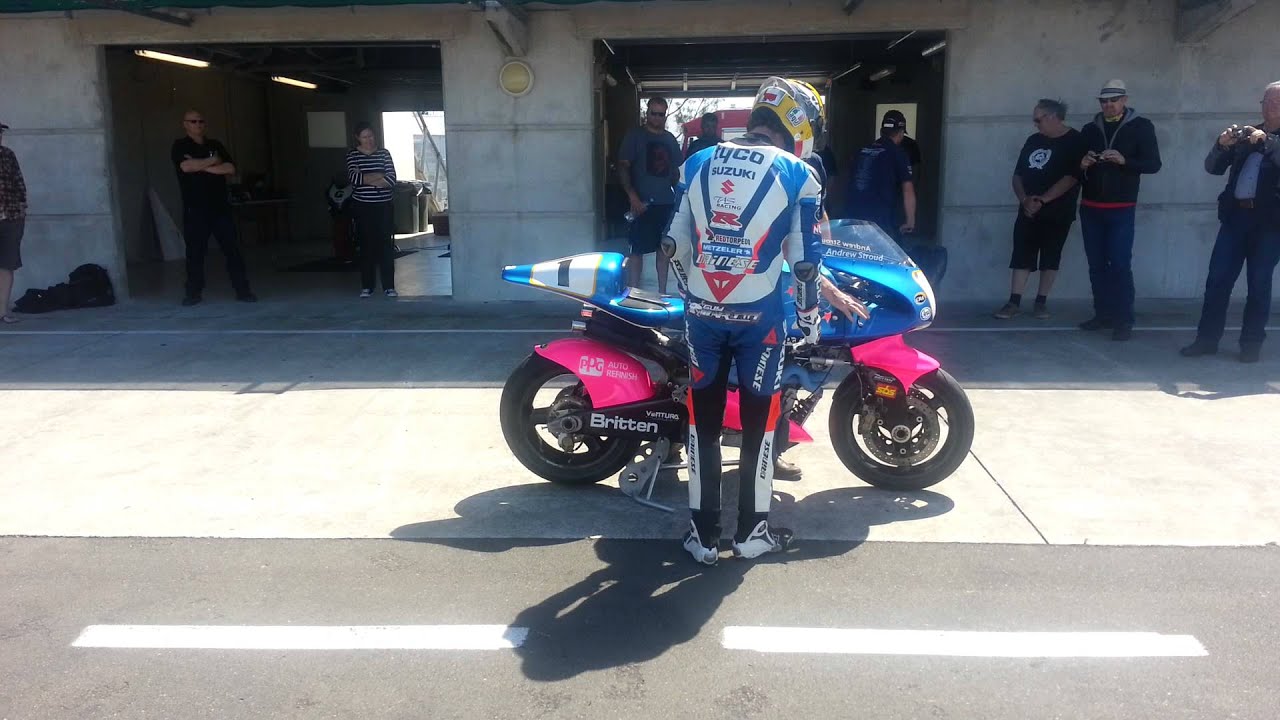 Guy Martin rides Britten bike. - YouTube