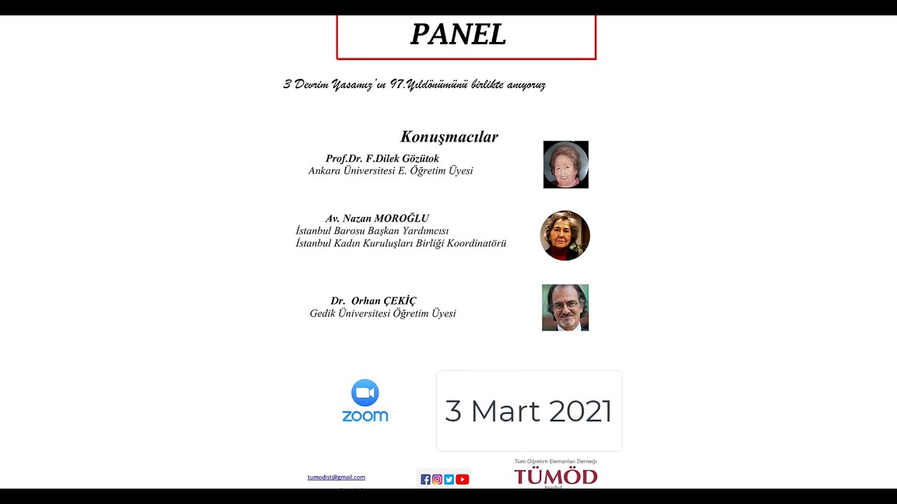 PANEL - 3 DEVRİM YASASI - 3 MART 2021 - YouTube