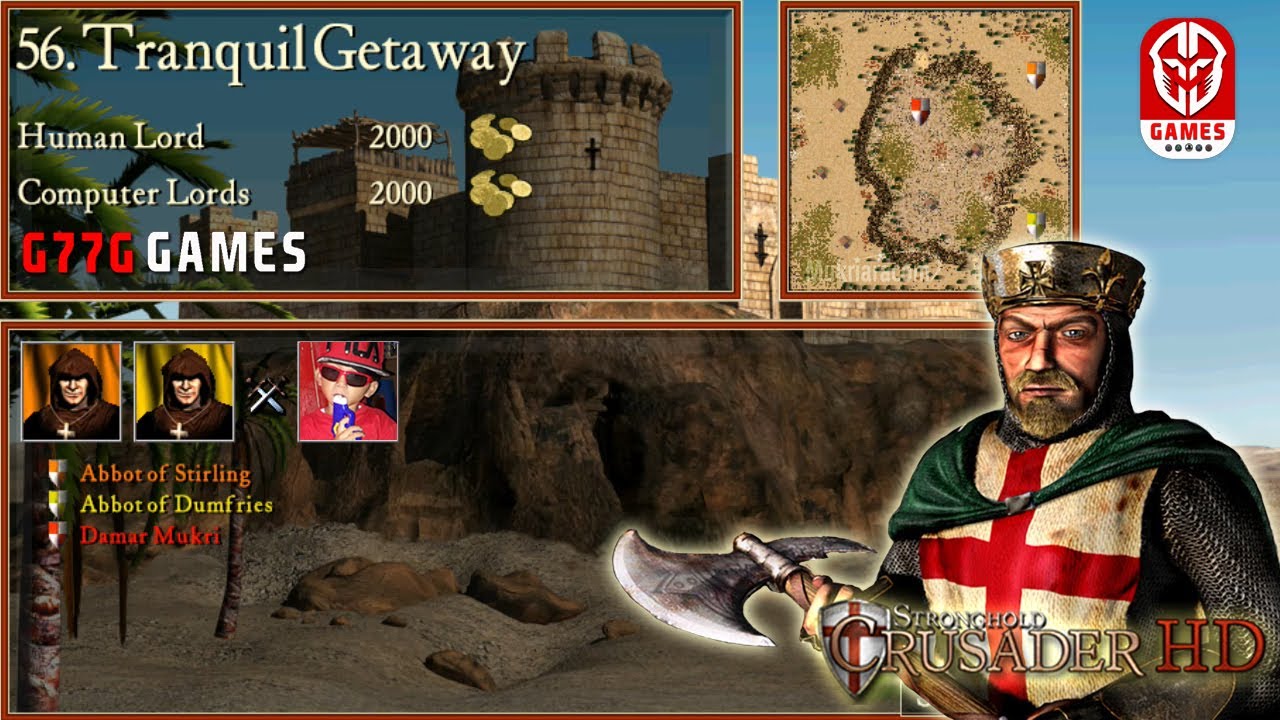Stronghold Crusader | Mission 56 Tranquil Getaway | G77G GAMES - YouTube