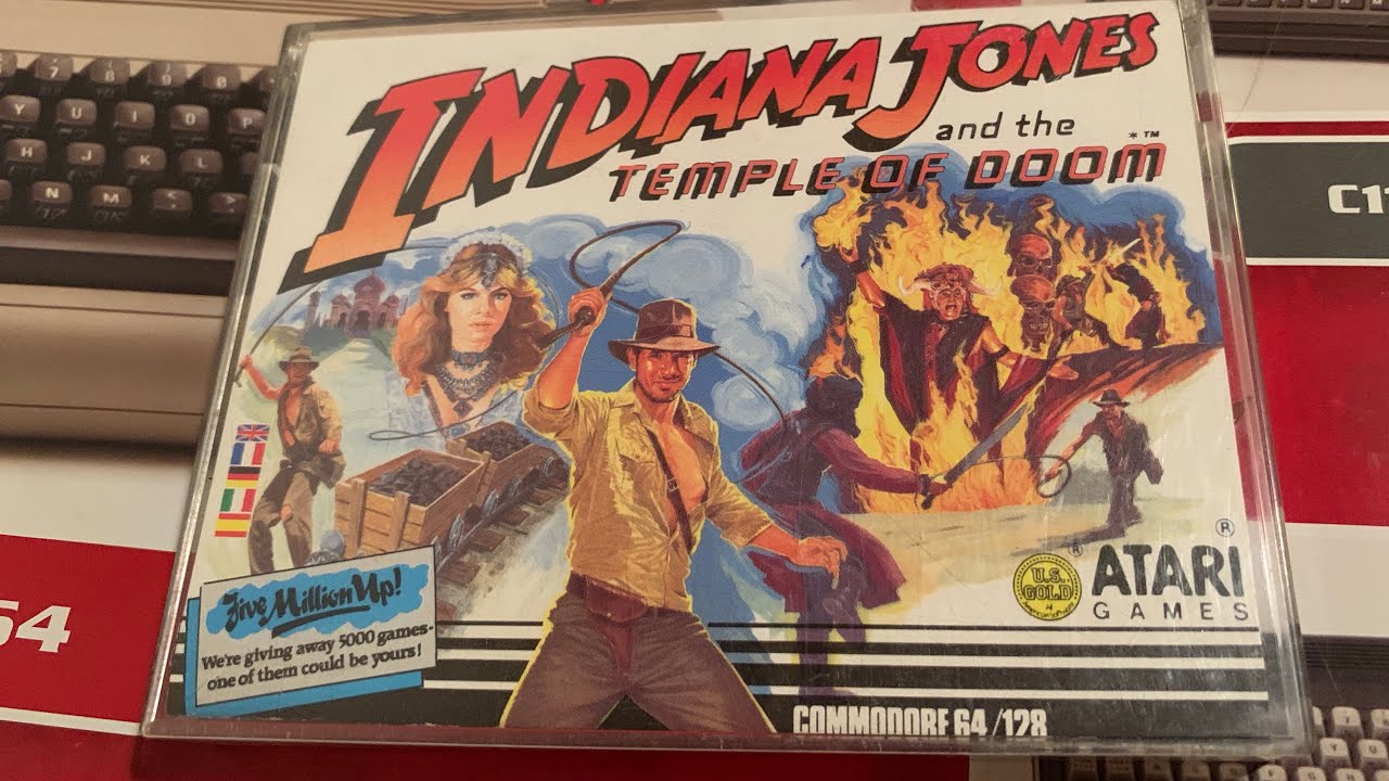 Commodore 64 Indiana Jones and the Temple of Doom By U.S. Gold - Pal ...