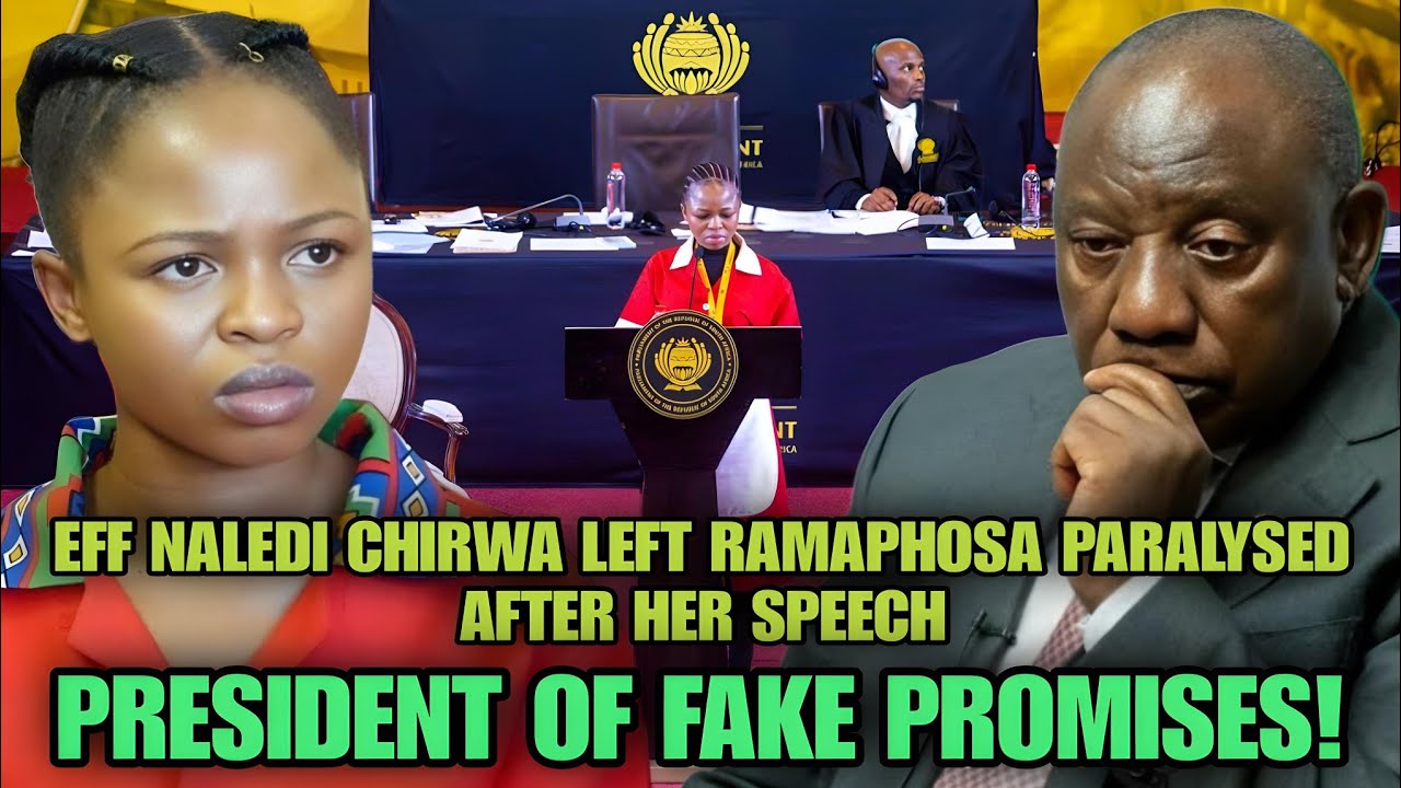 EFF Naledi Chirwa Left Ramaphosa Paralysed After Her Speech, President ...