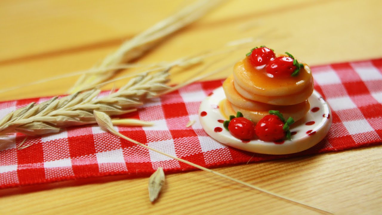 polymer clay Pancakes TUTORIAL - YouTube