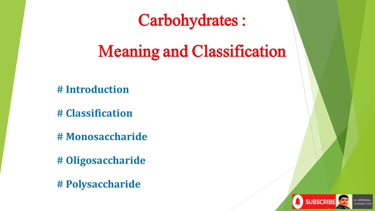 Carbohydrates Meaning and Classification - YouTube