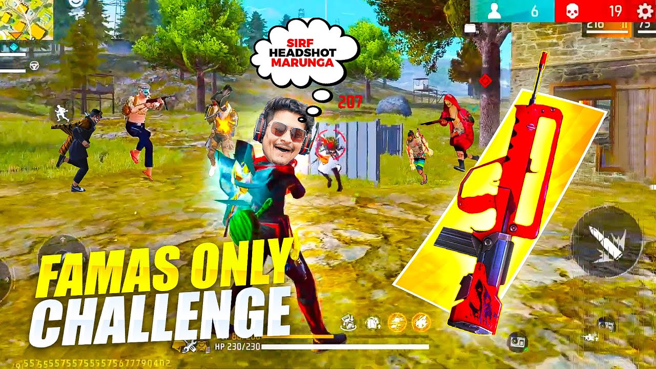 Famas + Famas Only Challenge 22Kills in Free Fire Max - YouTube