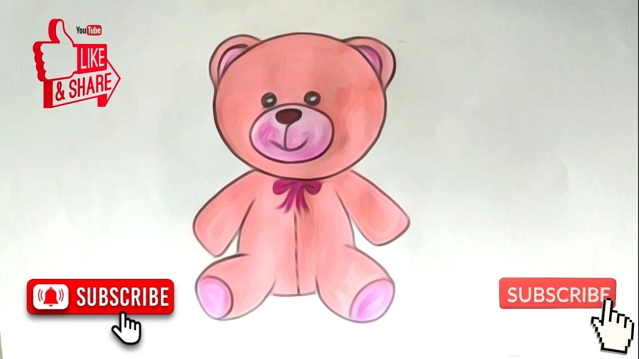 How to draw a Teddy Bear || Teddy bear drawing colour || @RashmiRioArt ...