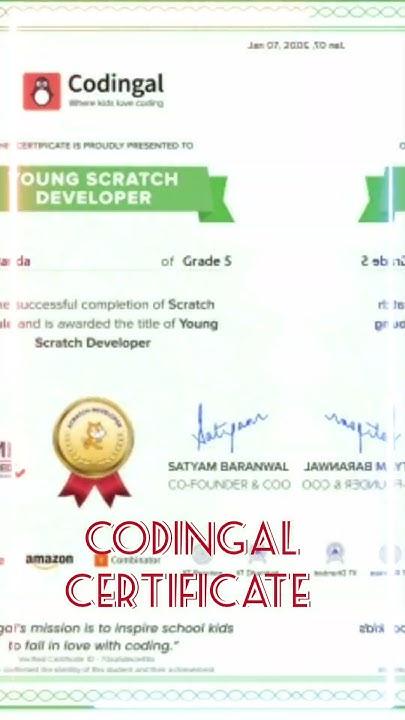 My Codingal Certificate - YouTube