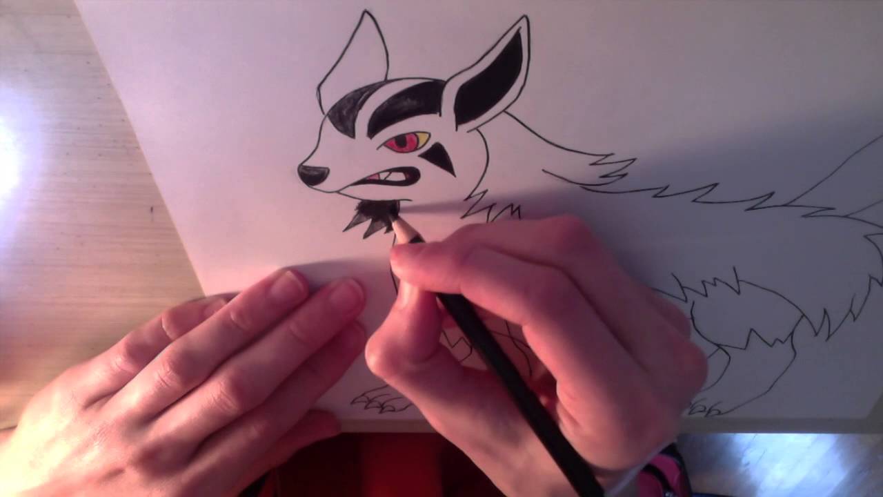 Drawing all the Pokemon: Number 262 Mightyena - YouTube