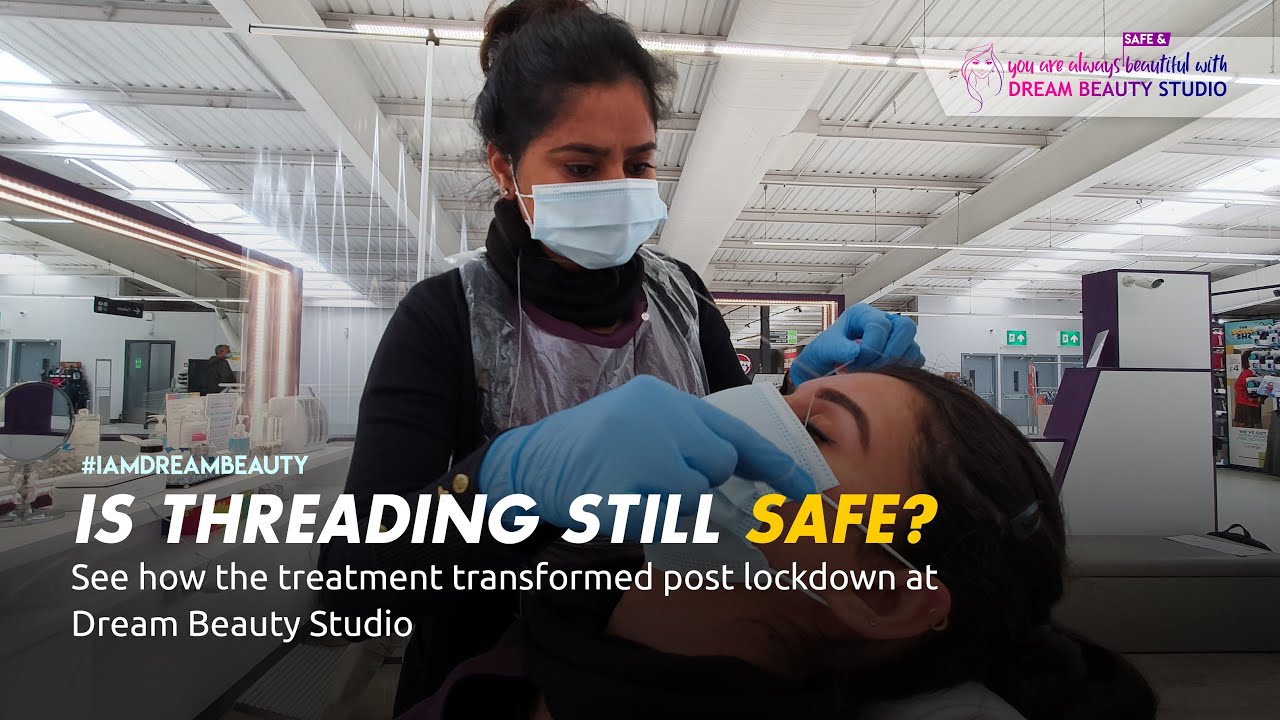 How safe is threading? | Eyebrow Threading with Mask on - YouTube