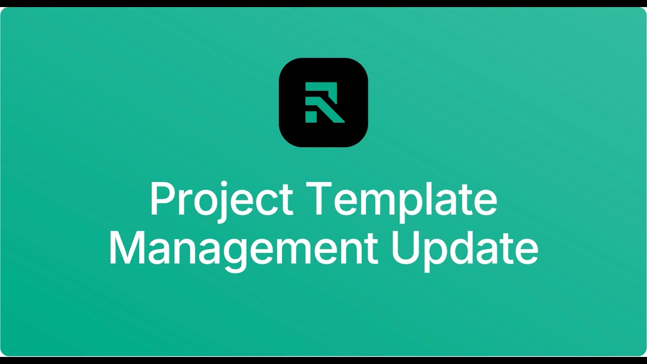 Project Template Management Update - YouTube