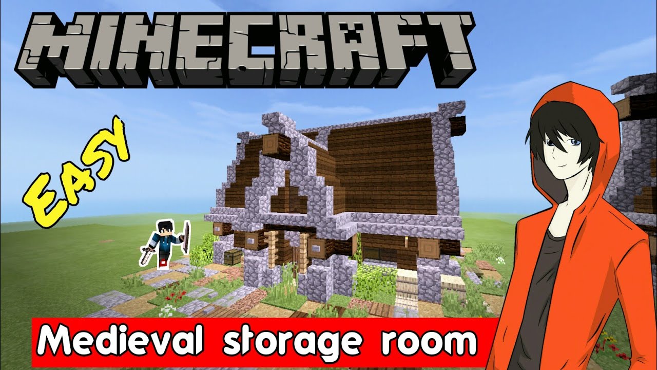 Tutorial medieval storage room - Minecraft Build Tutorial - YouTube