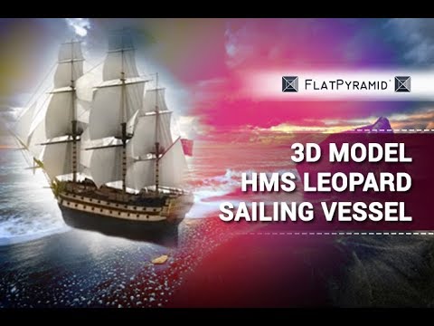 3D Model HMS Leopard Sailing Vessel Review - YouTube