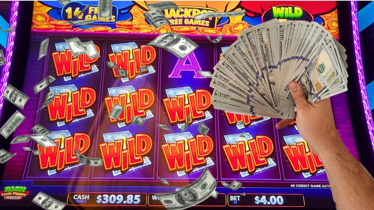 Full Screen of Wilds on the New Rich Little Piggies World Class Slot ...