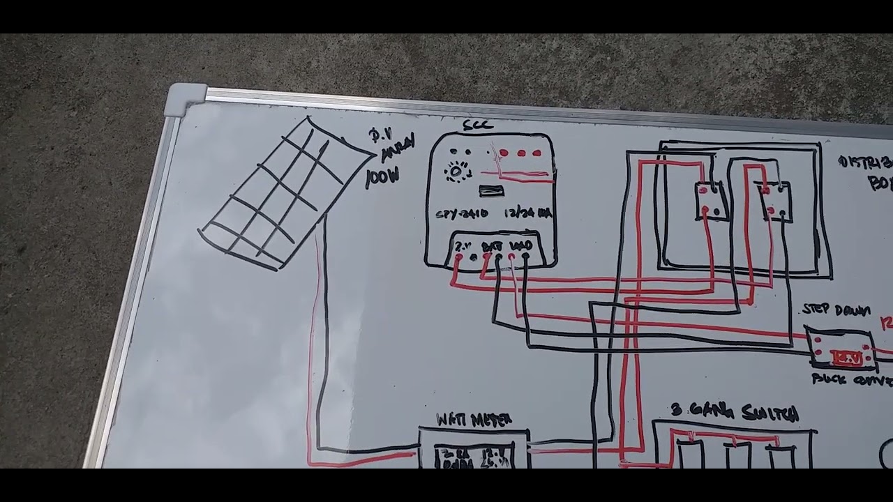 100wpv,100ah12v battery,Scc mppt 10a,Wiring Diagram. - YouTube