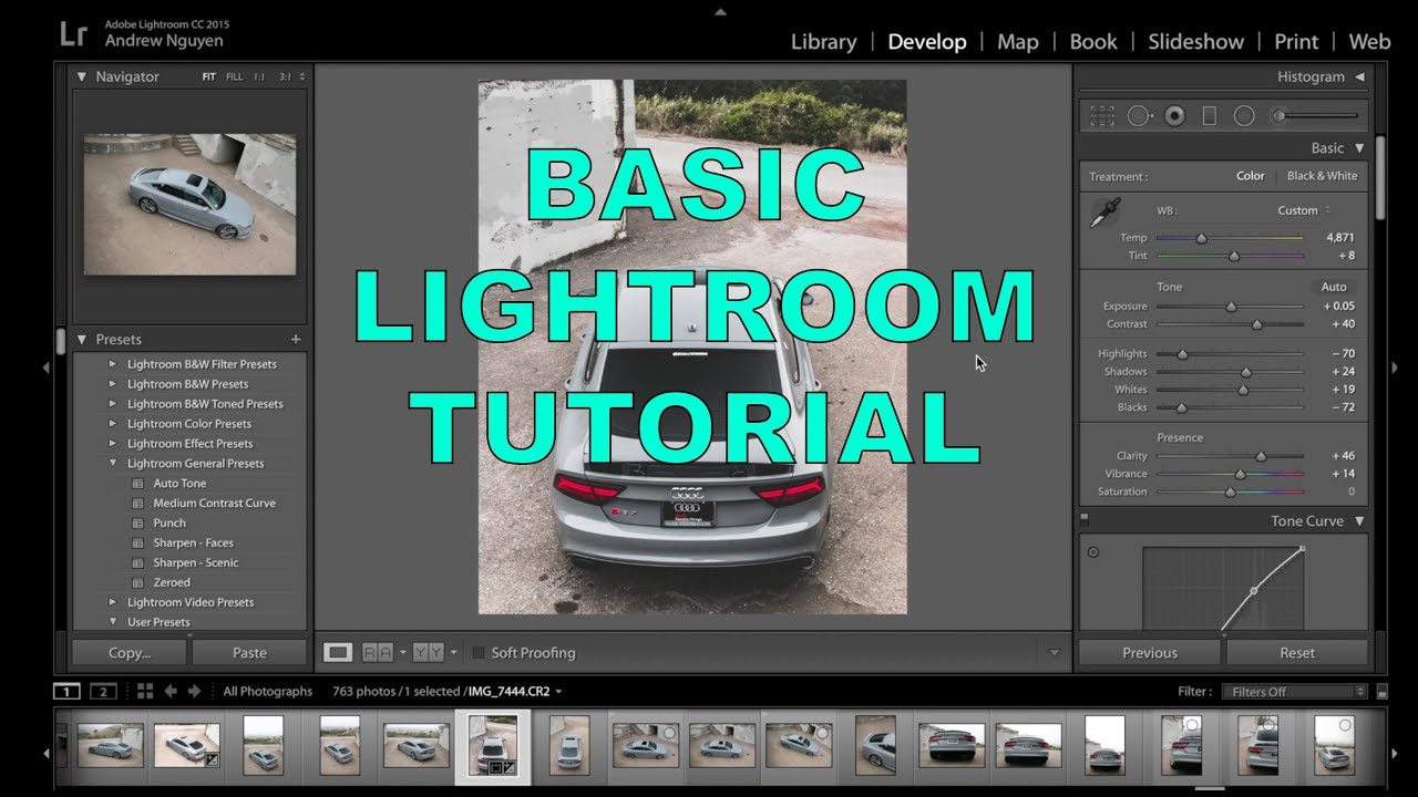 Basic Lightroom Tutorial - GoldenStateCars - YouTube