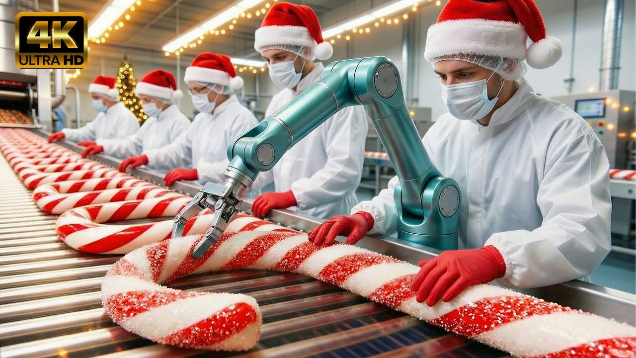 Inside a Modern Candy Cane Factory: From Hot Sugar to Perfect Twist ...
