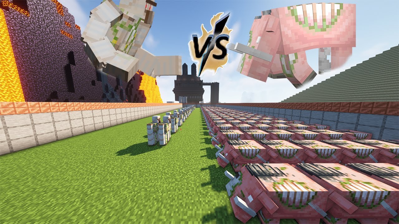 Iron Golems VS Zoglins in Minecraft #minecraft #duel #fight - YouTube