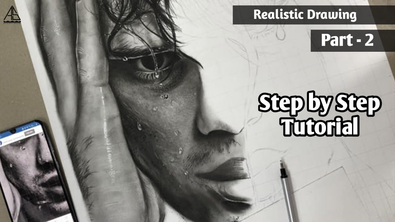 Realistic Drawing How To Draw Skin Texture And Water Droplets Using Charcoal Pencil Part realistic-drawing-how-to-draw-skin-texture-and-water-droplets-using-charcoal-pencil-part