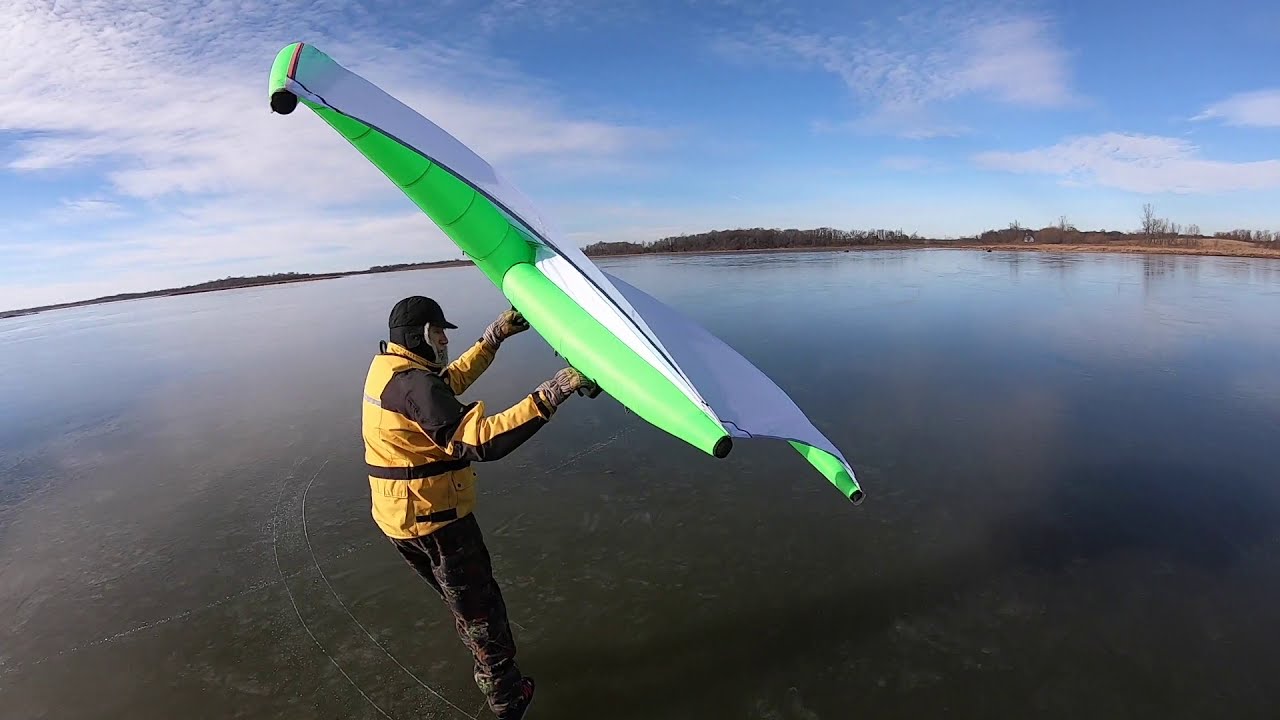 New Ice! KiteSkate and KiteWing w Boardriding Maui Clouds - YouTube