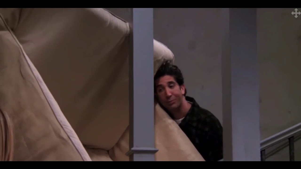 friends: chandler, ross and rachel move the sofa ~ friends clips xo ...