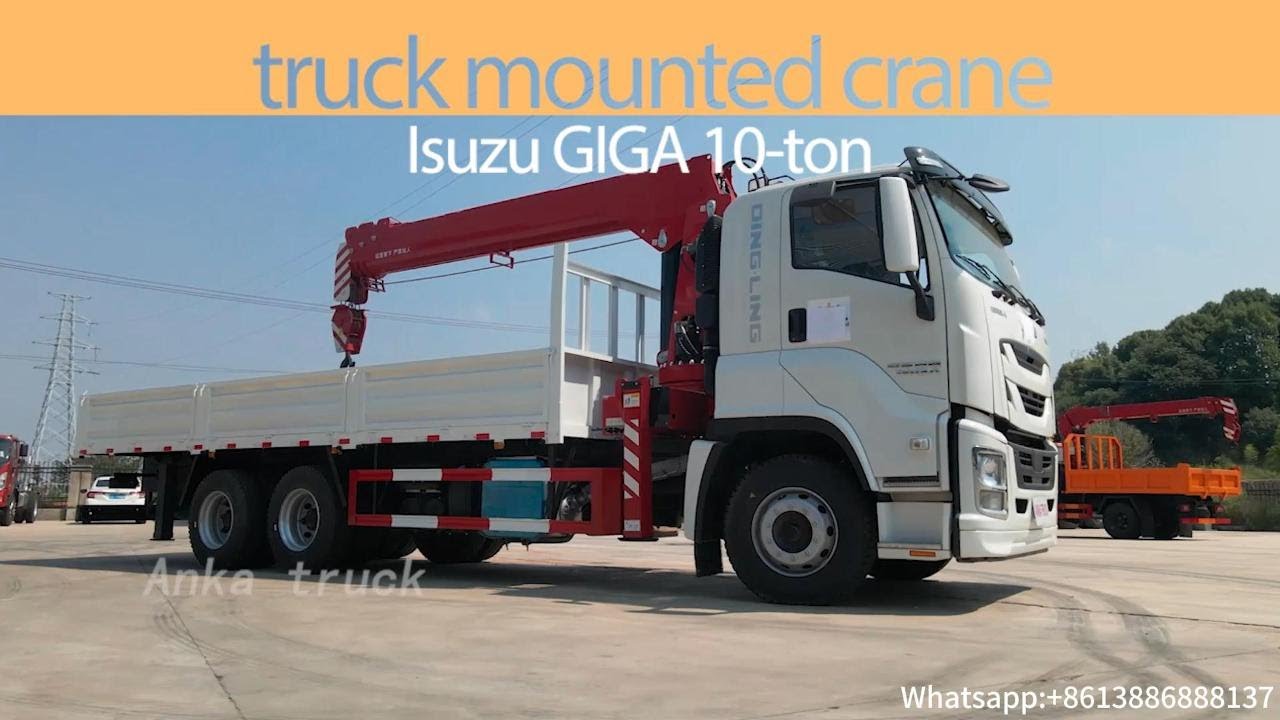 Isuzu GIGA 10 ton telescopic boom crane is equipped with high quality ...