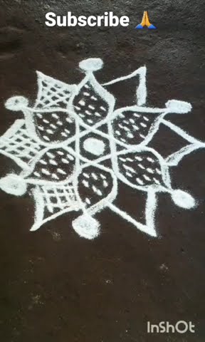 Latest star rangoli design 🌼🌻essay kolam #shorts - YouTube
