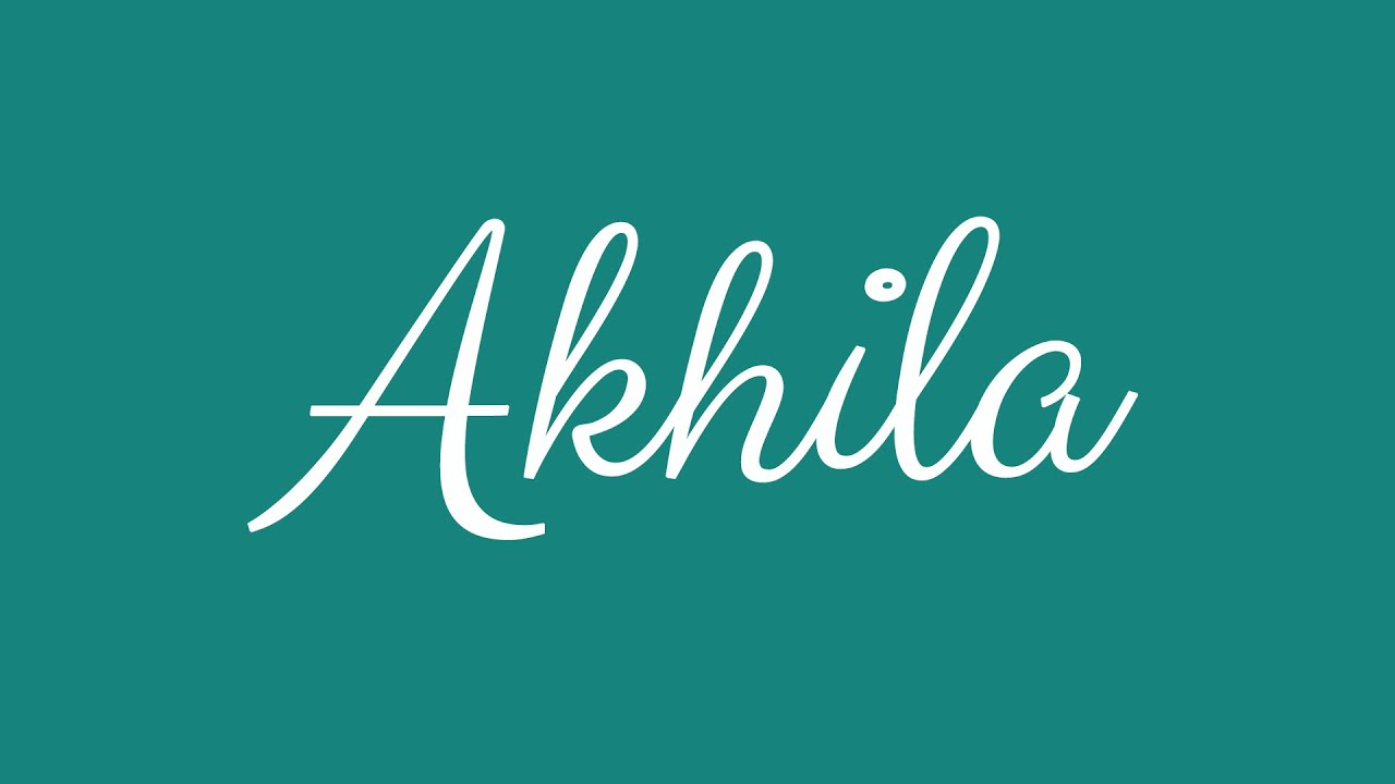 Learn how to Sign the Name Akhila Stylishly in Cursive Writing - YouTube
