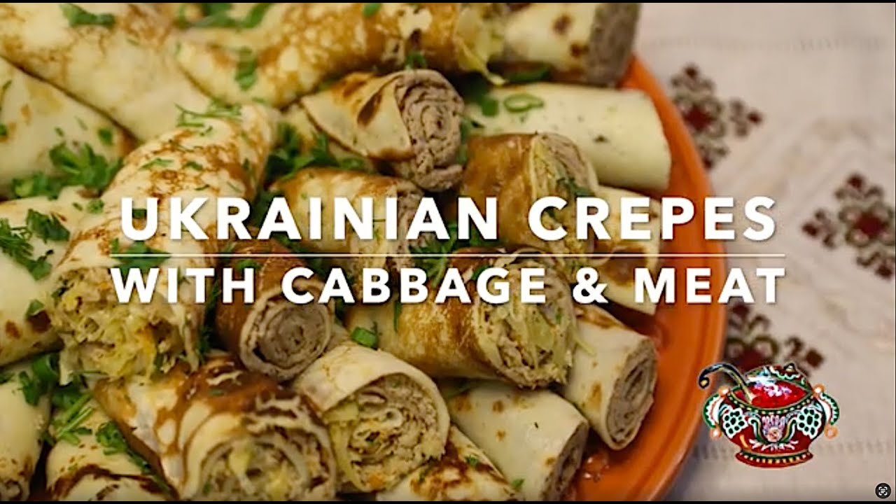 How to Make Crepes with Cabbage and Meat | Delicious Ukrainian Crepe ...