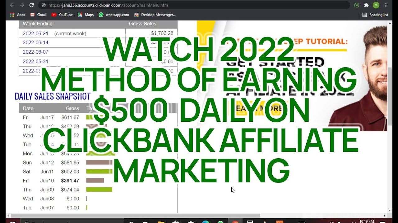 SEE THE SECRETE BEHIND MY DAILY SALES OF $500 ON CLICKBANK AFFILIATE ...