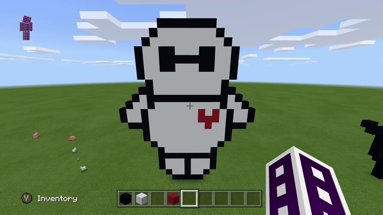 Minecraft how to build baymax - YouTube