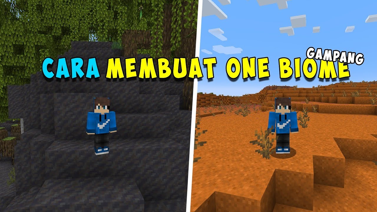 Cara Membuat Map One Biome Minecraft Di Semua Versi - YouTube