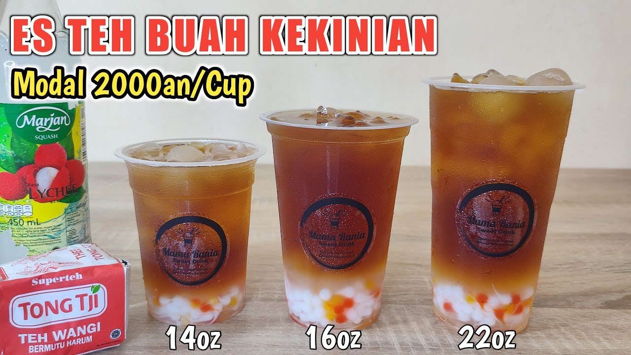 ES TEH VIRAL MODAL SIRUP ! IDE JUALAN ES TEH KEKINIAN | ES TEH BUAH ...