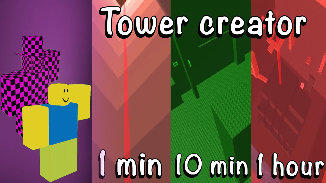 1 minute vs 10 minute vs 1 hour challenge Tower creator with Masta ...