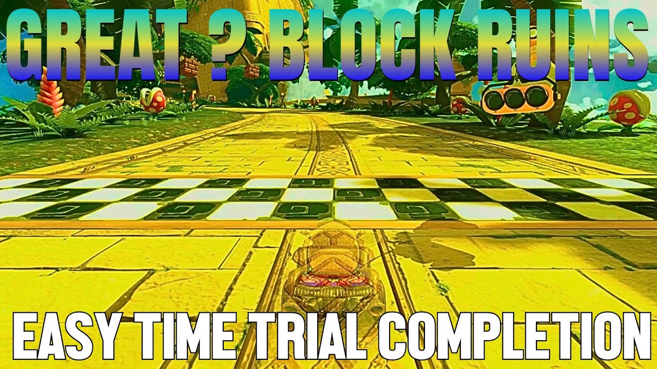 How To EASILY Beat Great ? Block Ruins Trial In Mario Kart World - YouTube