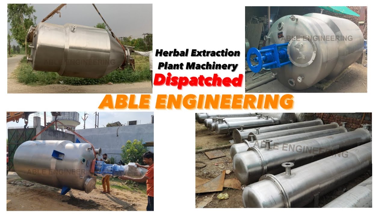 Distillation Vessel, Vertical Extractor & Condenser Dispatched | ABLE ...