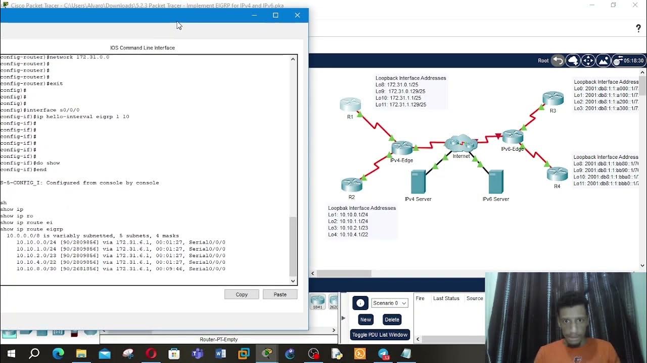 5.2.3 Packet Tracer - Implement EIGRP for IPv4 and IPv6 - YouTube