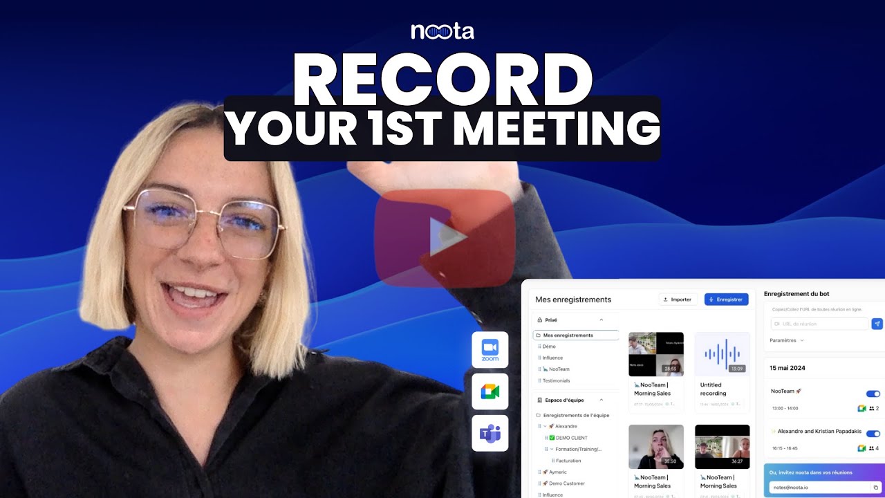 Noota - Record Your 1st Meeting (with English Subtitles) - YouTube