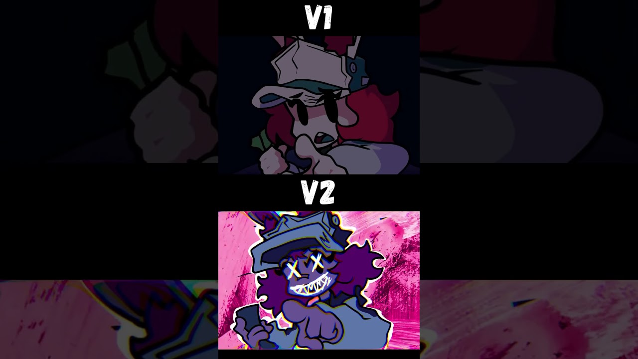 'Graffiti Groovin'| V.S. Skarlet Bunny [V1 VS V2] (ANIMATION) (FNF MOD) #shorts