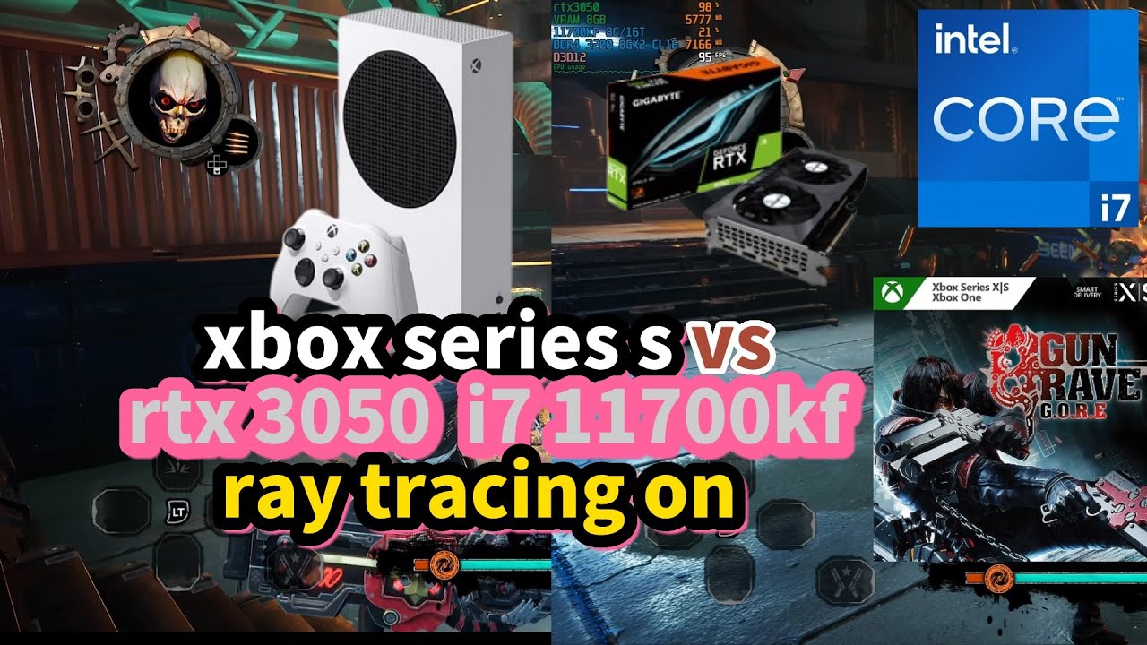 xbox series s comparison rtx 3050 i7 11700kf ray tracing on 【Gungrave G ...