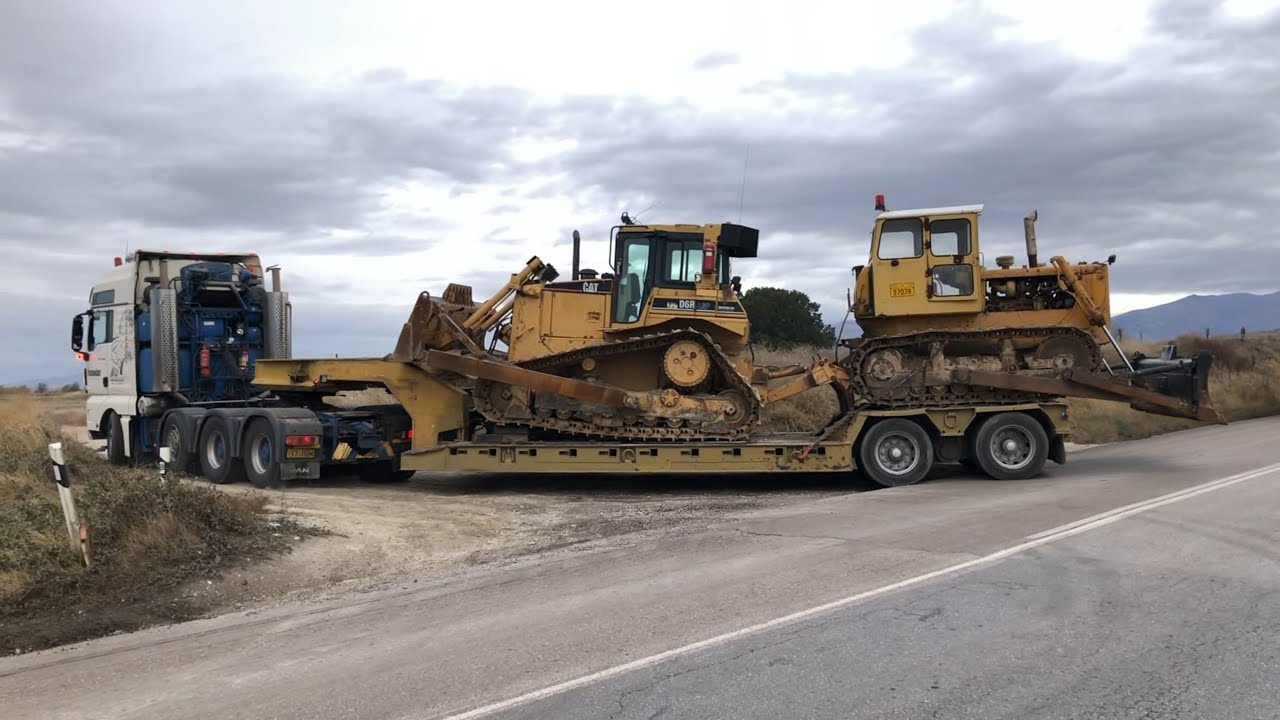 Loading And Transporting Two Caterpillar D6 Bulldozers - Fasoulas Heavy ...