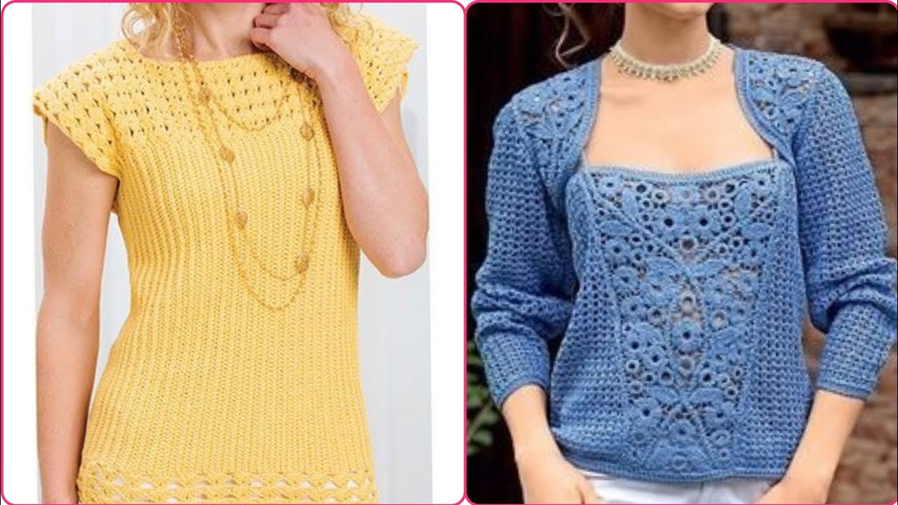 Crochet Scoop Neck Crop Top | Crochet Crop Top | Chenda DIY - YouTube