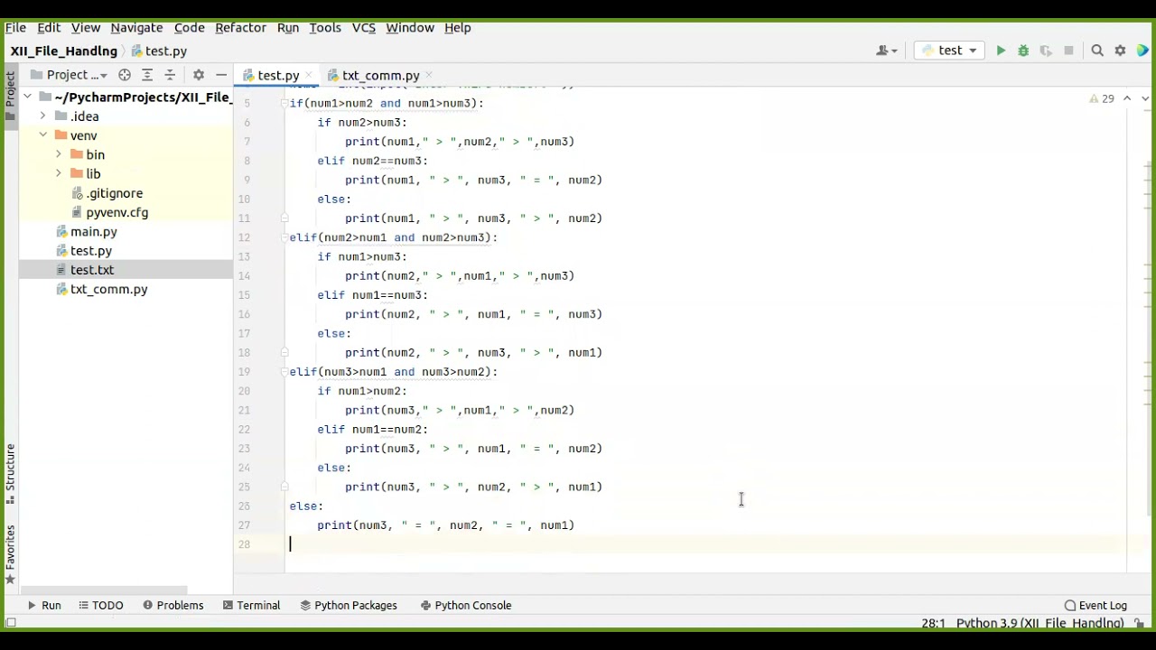 Write A Program To Write Given Numbers In Ascending Order Using If Condition YouTube Write A Program To Write Given Numbers In Ascending Order Using If Condition YouTube