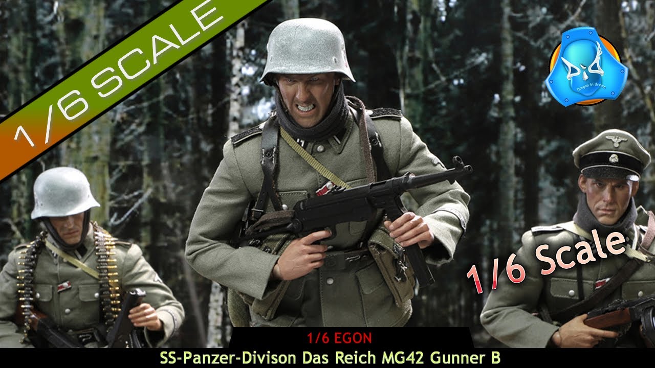 1/6 de la marca DID. SS-Panzer-Divison Das Reich MG42 Gunner B "Egon ...