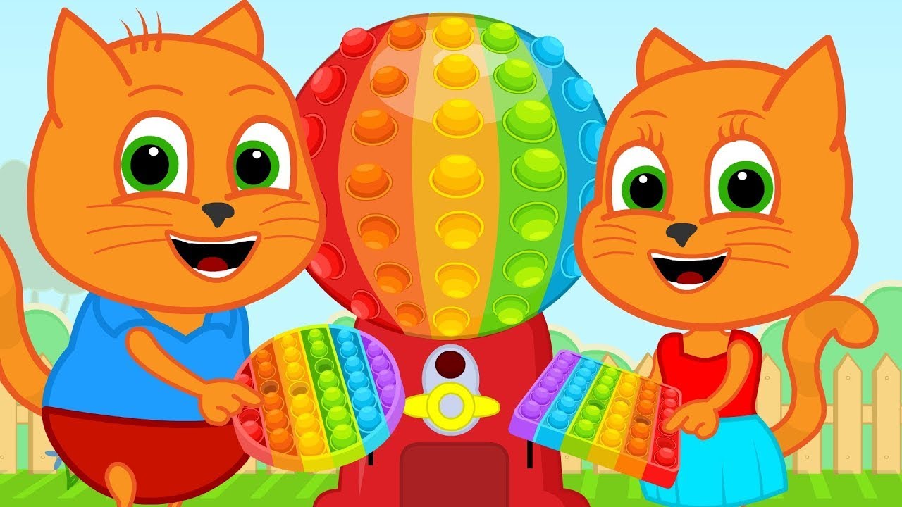🔴 Cats Family in English - Gumball Machine Rainbow Costume Cartoon for ...