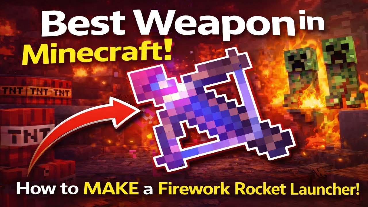 How to Make a Rocket Launcher in Minecraft 1.21 | OP Firework Crossbow ...
