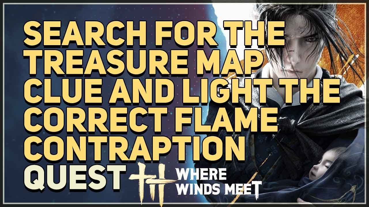 Search for the treasure map clue and light the correct flame ...