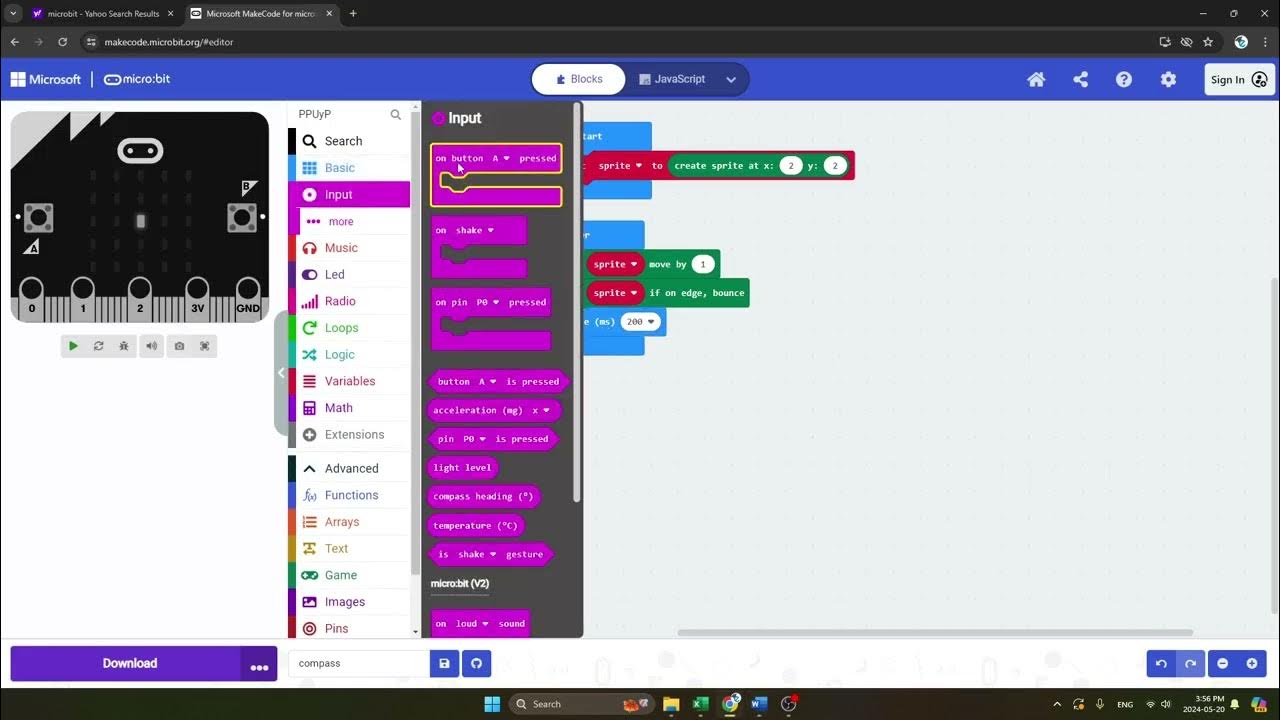 7 sensors making reaction game on microbit - YouTube