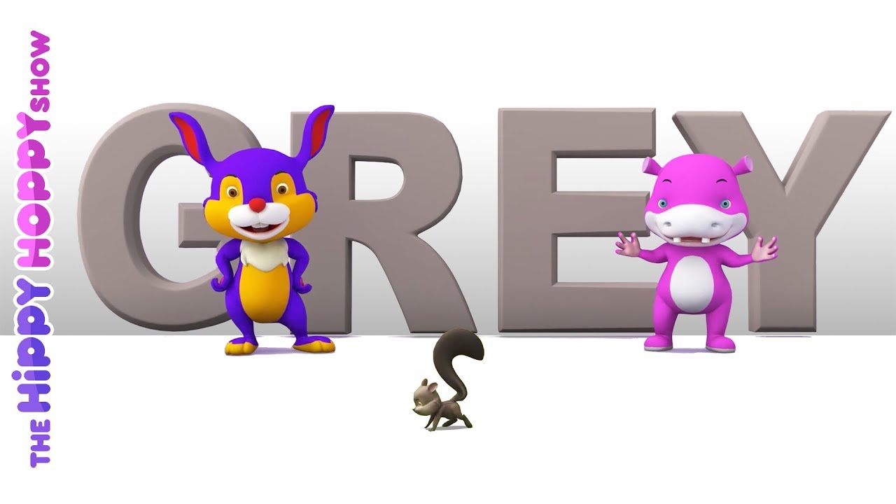Color Grey Original Colors and Shapes Song For Children | Hippy Hoppy ...