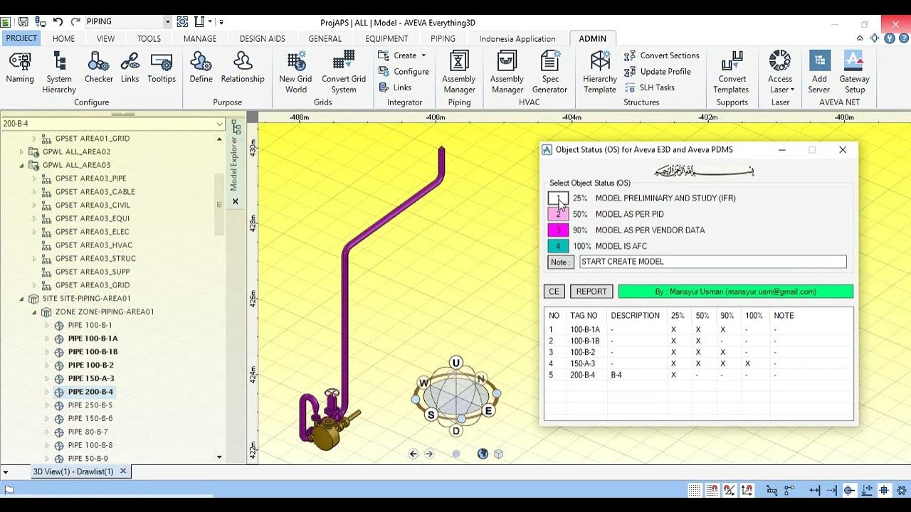 BISMILLAH : OBJECT STATUS OF AVEVA PDMS & E3D - YouTube